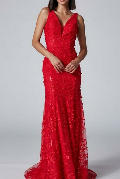 4887 | Dresses | Red Lace Sheath Low Back Dress | Poshmark